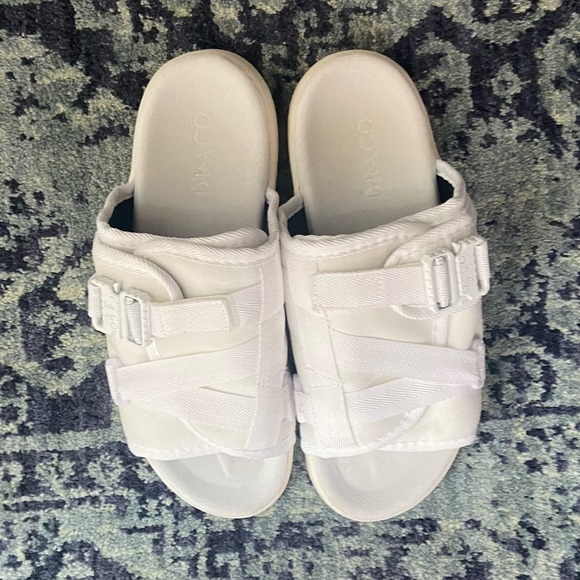 Shoes | White Draco Slides | Poshmark